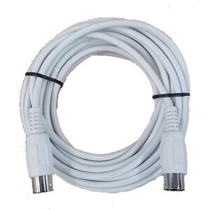 cable up cu/md120/whi 20' midi male to midi male midi cable (white)