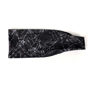 disc store full sub moisture wicking headband - one size fits all - athletic dry fit - black shatter