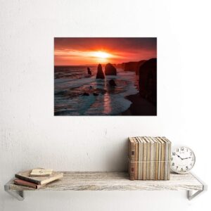 Holthausen Twelve Apostles Sunset Australia Unframed Wall Art Print Poster Home Decor Premium