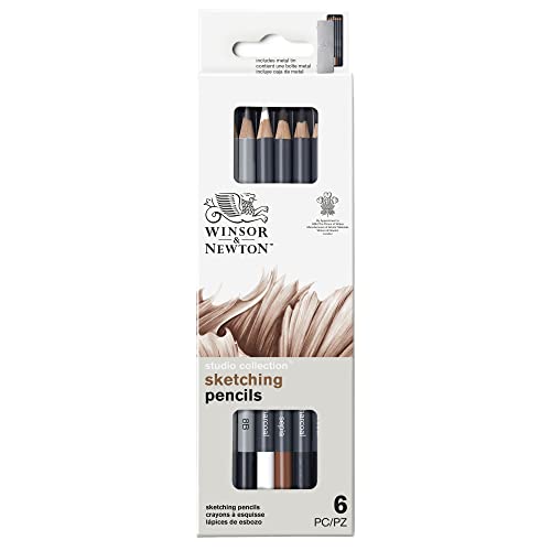 Winsor & Newton Studio Collection Artist Pencils, Sketching Pencils, Set of 6