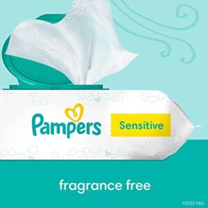 Pampers Baby Wipes Sensitive 18 count Pop-Top Packs, 1008 Wipes Total