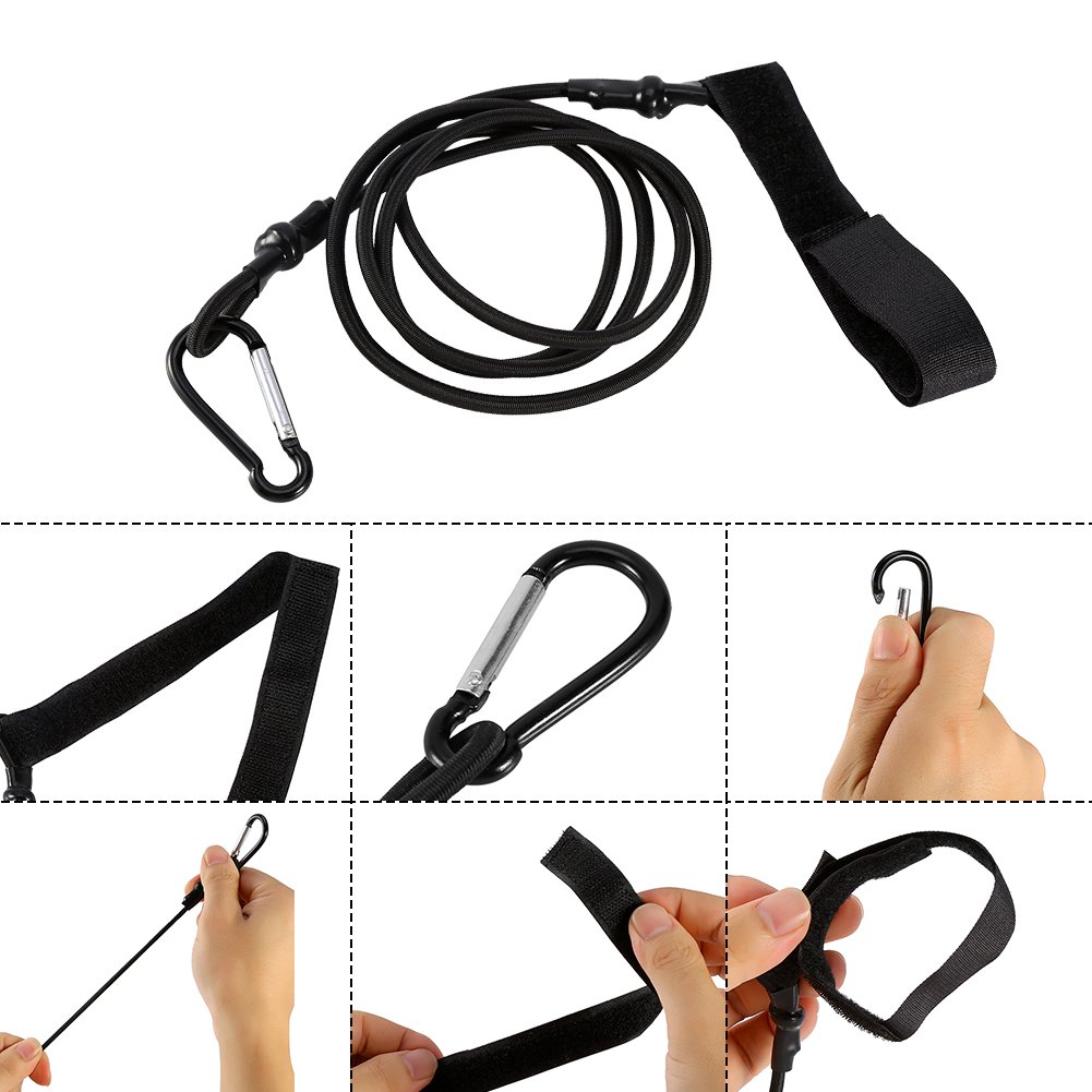 Dioche Kayak Paddle Rope, Multifunctional Elastic Kayak Paddle Leash Rope Cord Rod and Gear Leash Strap