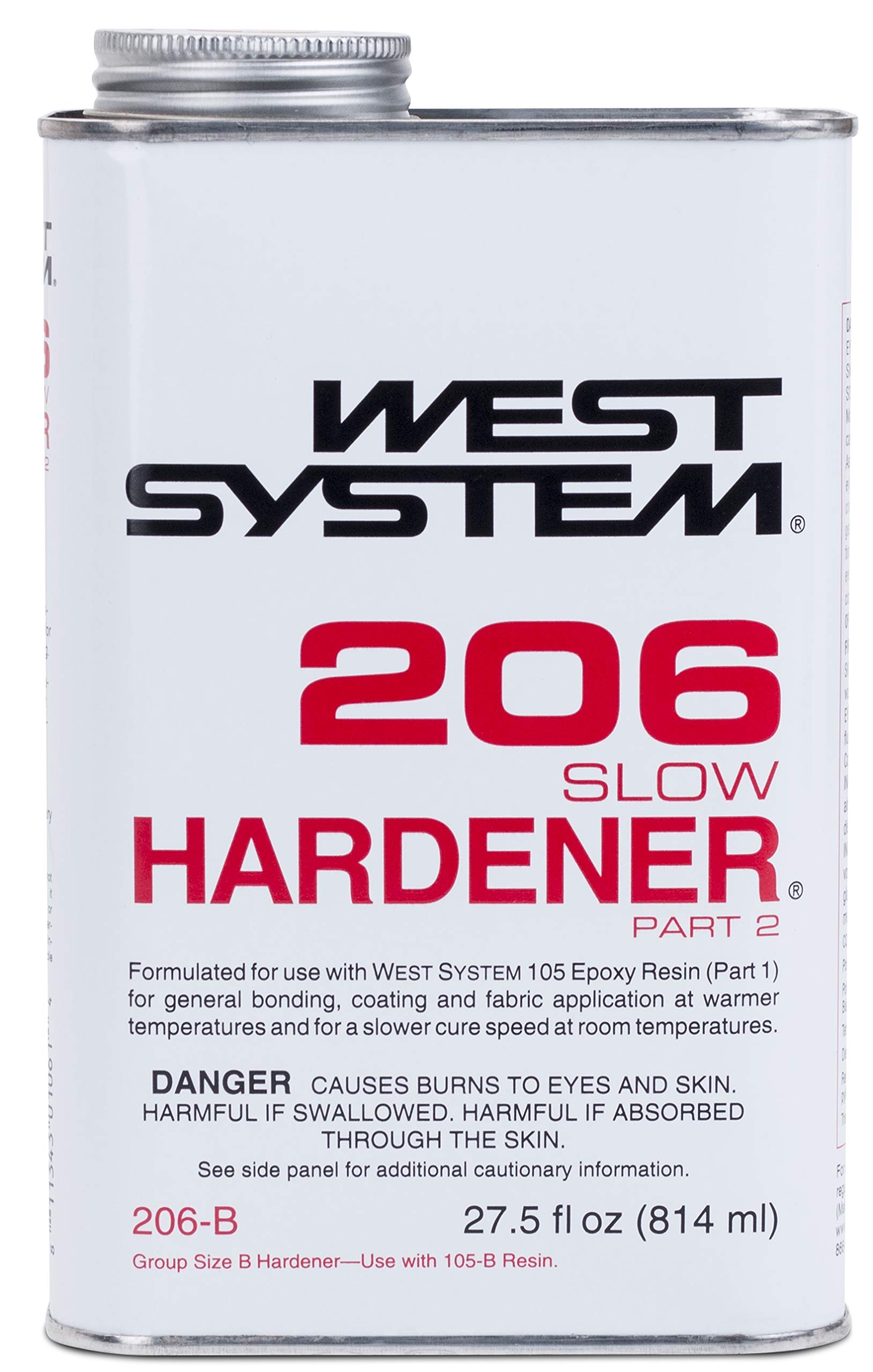 West System 105-B Epoxy Resin Bundle with 206-B Slow Epoxy Hardener and 300 Mini Pumps Epoxy Metering Pump Set, Pale Yellow