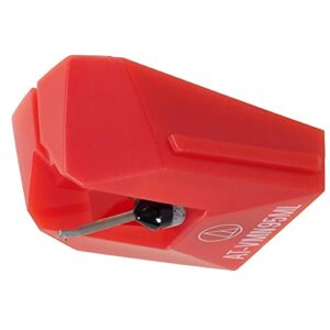 audio-technica at-vmn95ml microlinear replacement turntable stylus red