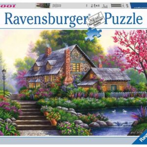 Ravensburger Romantic Cottage 15184 1000 Piece Puzzle for Adults, Every Piece is Unique, Softclick Technology Means Pieces Fit Together Perfectly