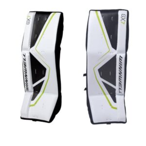 winnwell street hockey goalie pads - gx-7 goalie equipment for street & road games - durable & lightweight protection size 24"