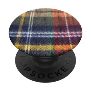 plaid buffalo gingham check flannel tartan line stripe patch popsockets popgrip: swappable grip for phones & tablets