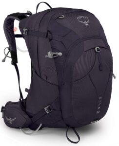 osprey mira 32l women's hiking backpack with hydraulics reservoir, celestial charcoal, one size