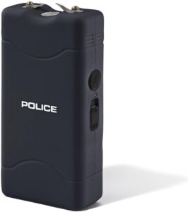 police stun gun 800 - mini rechargeable with led flashlight, black