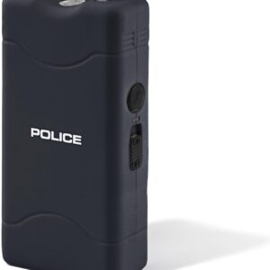 POLICE Stun Gun 800 - Mini Rechargeable with LED Flashlight, Black