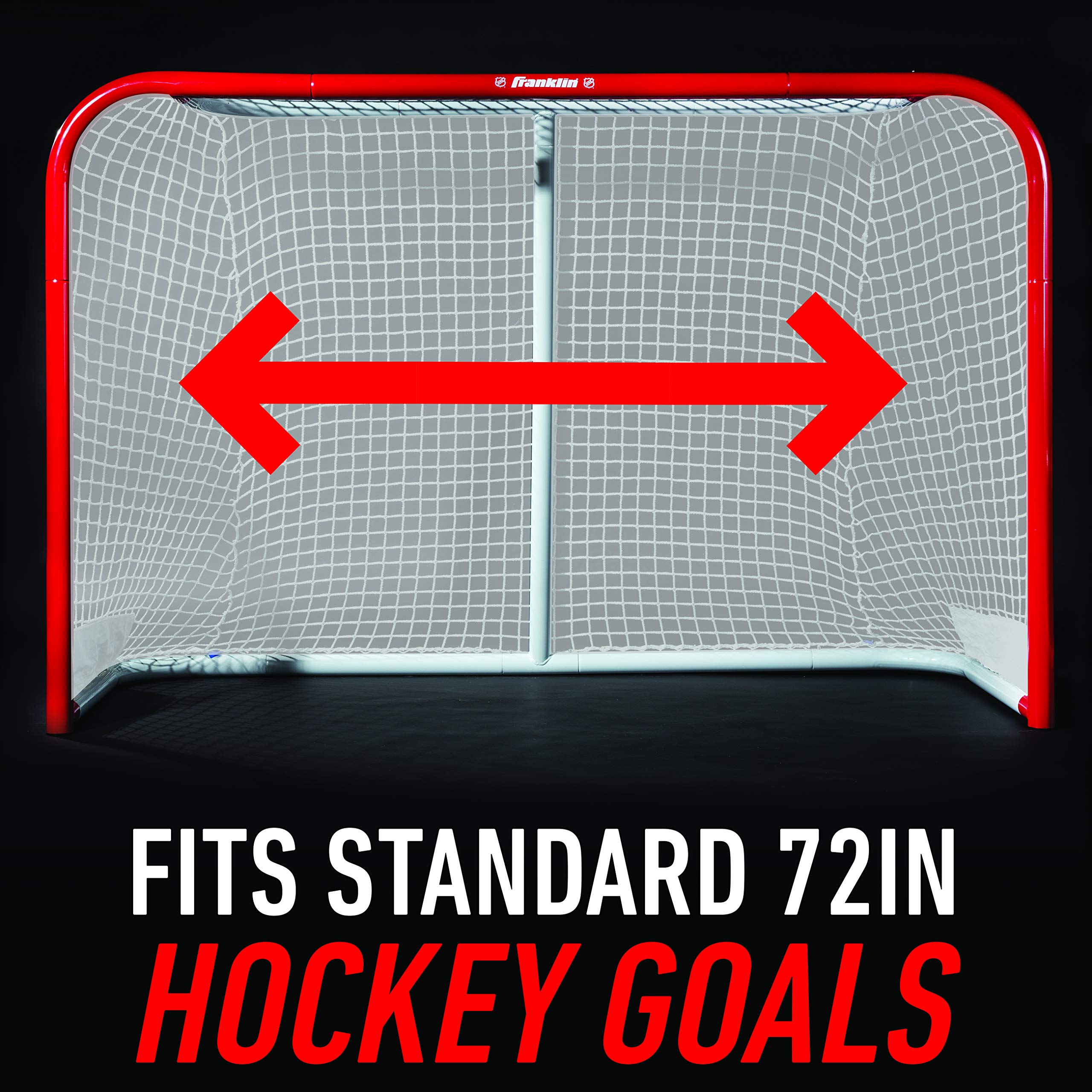 Franklin Sports NHL Hockey Goal Replacement Net - 72" Official Size Goal Replacement Netting - Outdoor Street Hockey Goal Net - Easy Attach Official Size Net - 72" x 48" x 30",White