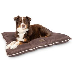 pet craft supply super snoozer calming indoor / outdoor all season water resistant durable dog bed, large, chocolate, 40.0"l x 30.0"w x 4.0"th