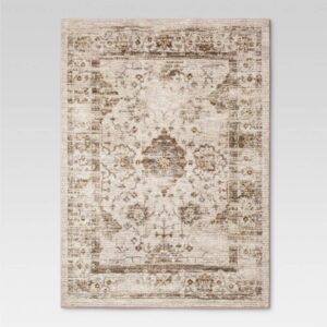 threshold threshold-distressed-tan-7x10 area rug, tan