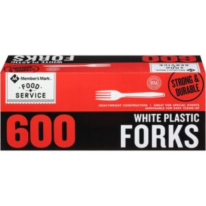 member's mark white plastic forks (600 count)