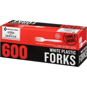 Member's Mark White Plastic Forks (600 Count)