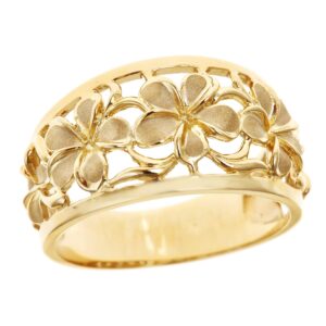 zero gravity hawaii hawaiian heirloom jewelry 14k yellow gold cut out 5 plumeria taper ring (11)