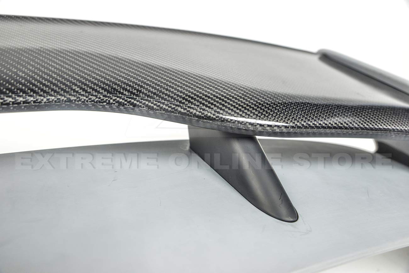 Replacement for 2013-2018 Ford Focus Hatchback Models | EOS RS Style Rear Roof Wing Spoiler (Carbon Fiber)