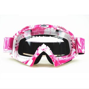 runspeed motorcycle goggles, ski snowboard with uv protection anti-fog dual-lens helmet compatible for men women wnter sports snow skiing snowboarding tactical shooting (pink, clear)