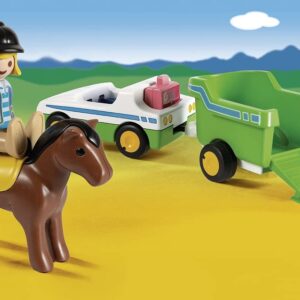 Playmobil 1.2.3 Car with Horse Trailer