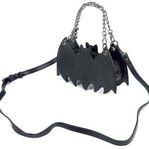 Lost Queen Black Celebration Gothic Bat Horror Girls Ladies Shoulder Handbag