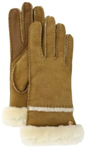 ugg women's w seamed tech glove, chestnut, s