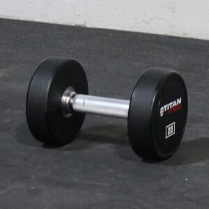 Titan Fitness 25 lb. Pair Round Urethane Dumbbells