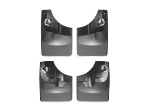 weathertech custom no drill splash guard mudflaps for ford f-150 - front & rear set (110044-120044), black