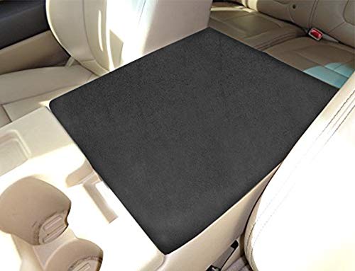 MOEBULB Center Console Lid Armrest Soft Pad Protector Cushion Cover Compatible for 2010-2018 Ford F150 F250 Truck SUV (without Latch Opening Hole)