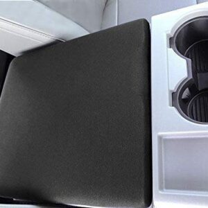 MOEBULB Center Console Lid Armrest Soft Pad Protector Cushion Cover Compatible for 2010-2018 Ford F150 F250 Truck SUV (without Latch Opening Hole)