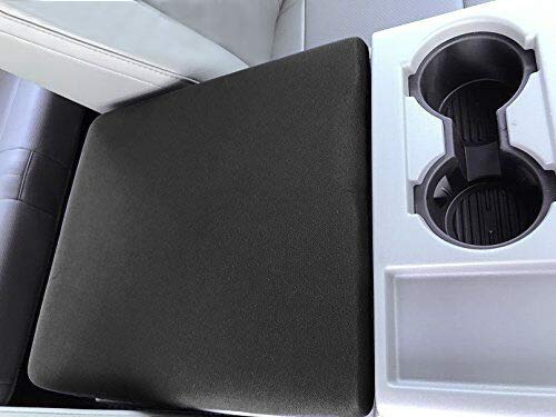 MOEBULB Center Console Lid Armrest Soft Pad Protector Cushion Cover Compatible for 2010-2018 Ford F150 F250 Truck SUV (without Latch Opening Hole)