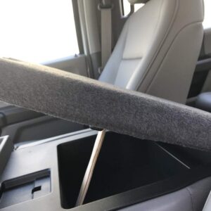 MOEBULB Center Console Lid Armrest Soft Pad Protector Cushion Cover Compatible for 2010-2018 Ford F150 F250 Truck SUV (without Latch Opening Hole)