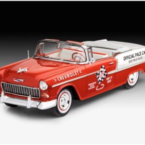 Revell GmbH Revell 07686 7686 1:24 '55 Chevy Indy Pace Car Plastic Model Kit, Multicolour, 1/25