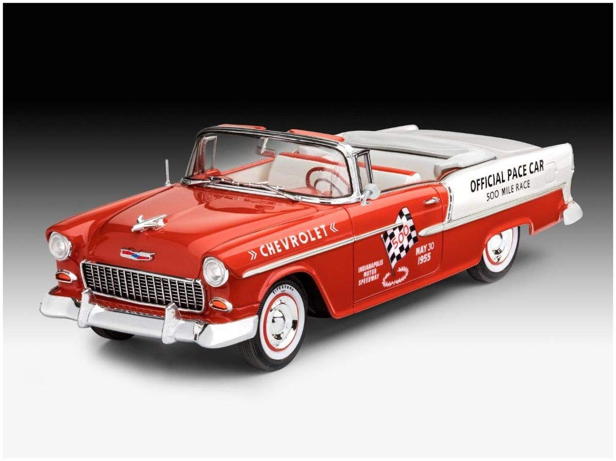 Revell GmbH Revell 07686 7686 1:24 '55 Chevy Indy Pace Car Plastic Model Kit, Multicolour, 1/25