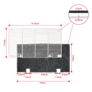 RV A/C Ducted Air Grille Duo-Therm Air Conditioner Grille Replacement for The Dometic 3104928.019 with Air Filter pad Assembly - Polar White