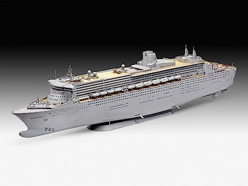 Revell RV05199 1:400-Queen Mary 2 Platinum Edition Plastic Model kit, Multicolour, 1/400