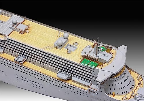 Revell RV05199 1:400-Queen Mary 2 Platinum Edition Plastic Model kit, Multicolour, 1/400