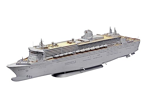 Revell RV05199 1:400-Queen Mary 2 Platinum Edition Plastic Model kit, Multicolour, 1/400