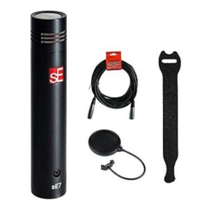 se electronics se7 small-diaphragm condenser microphone bundle xlr cable and pop filter