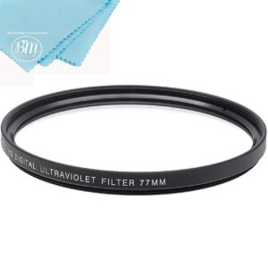 77mm uv protective filter for canon eos r, eos 6d, eos 6d mark ii, eos 5d mark iv camera with ef 24-105mm usm lens