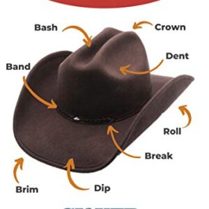 Mens+Wool+Cowboy+Hat+Cody+Brown+Shapeable+Western+Felt+Hats+By+Silver+Canyon