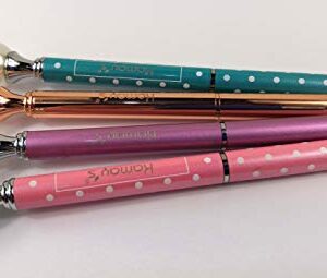 4PCS Pearl Pen Metal Ballpoint Pen with Big Pearl Funky Design Queen's Scepter Crown Style Office Supplies 1.0mm Black Ink with Gift Box by Kamay's (Rose+Rose Gold+Pink+Blue)