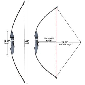 D&Q 35lbs Recurve Bow and Arrows Set for Adults Beginner, Archery Bow Set Right Handed, Longbow for Outdoor Training Practice Target Game