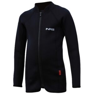 nrs youth bill's wetsuit jacket-black-l