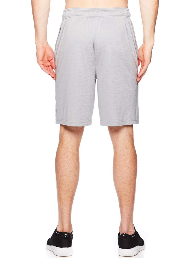 Reebok Men's Drawstring Shorts - Athletic Running & Workout Short - Cruz Sleet Heather, Small