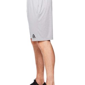 Reebok Men's Drawstring Shorts - Athletic Running & Workout Short - Cruz Sleet Heather, Small