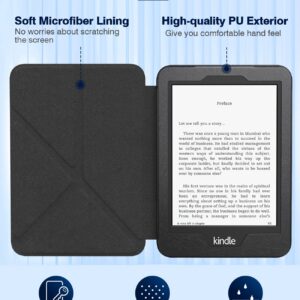 MoKo Case Fits 6" Kindle Paperwhite(10th Gen, 2018 Release)/All Paperwhite 2012-2017, Auto Wake/Sleep Standing Origami Slim Shell Cover with Auto Wake/Sleep for Kindle Paperwhite 2018 E-Reader - Black