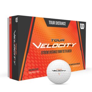 wilson sporting goods tour velocity distance 15-ball pack, white