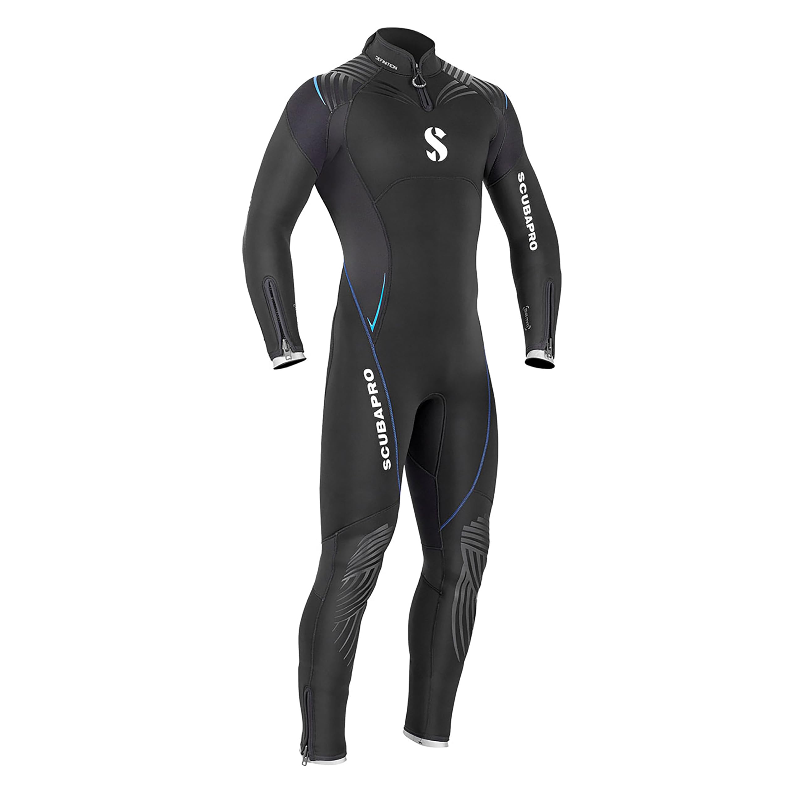 SCUBAPRO Definition Steamer 5 mm Men's Diving Wetsuit (Black/Blue, Small)