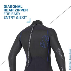 SCUBAPRO Definition Steamer 5 mm Men's Diving Wetsuit (Black/Blue, Small)