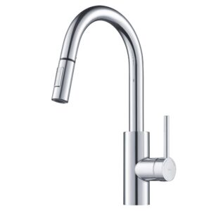 mateo™ single lever pull down kitchen faucet finish: chrome